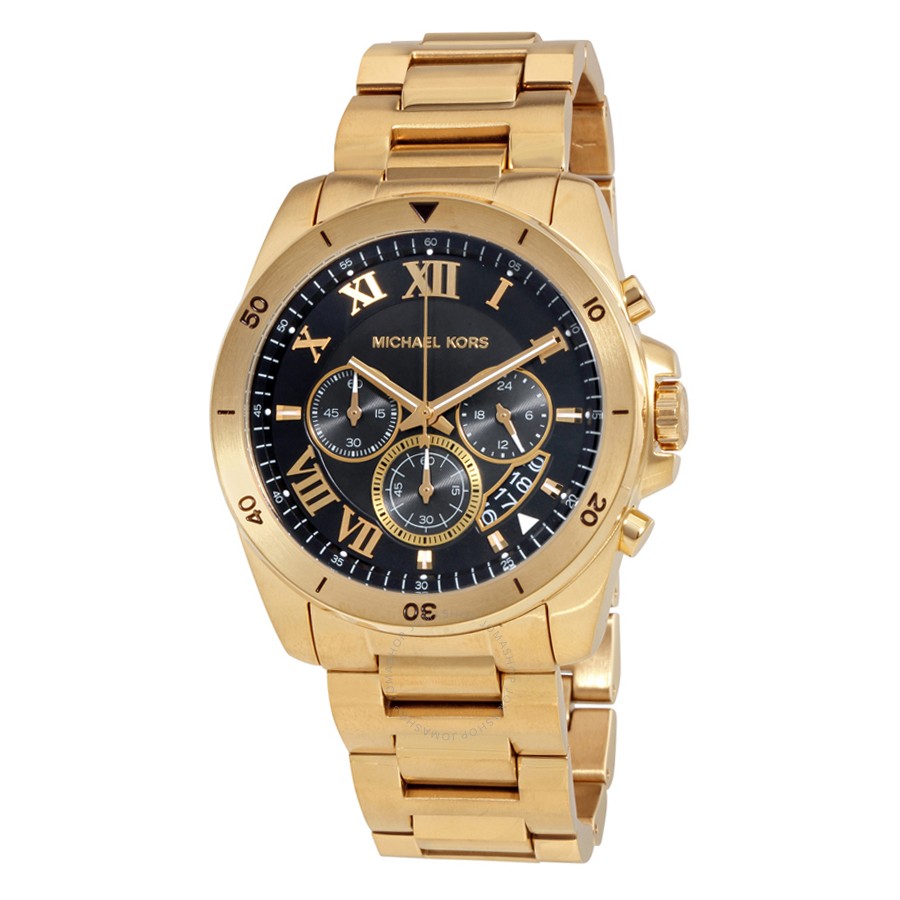 Michael Kors Brecken Black Dial Chronograph Mens MK8481