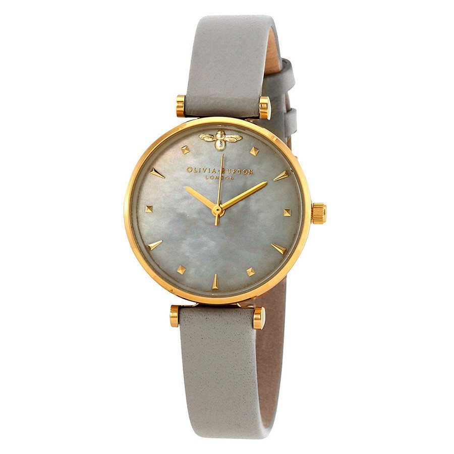 Olivia Burton Queen Bee Grey Mother of Pearl Dial Ladies OB16AM154