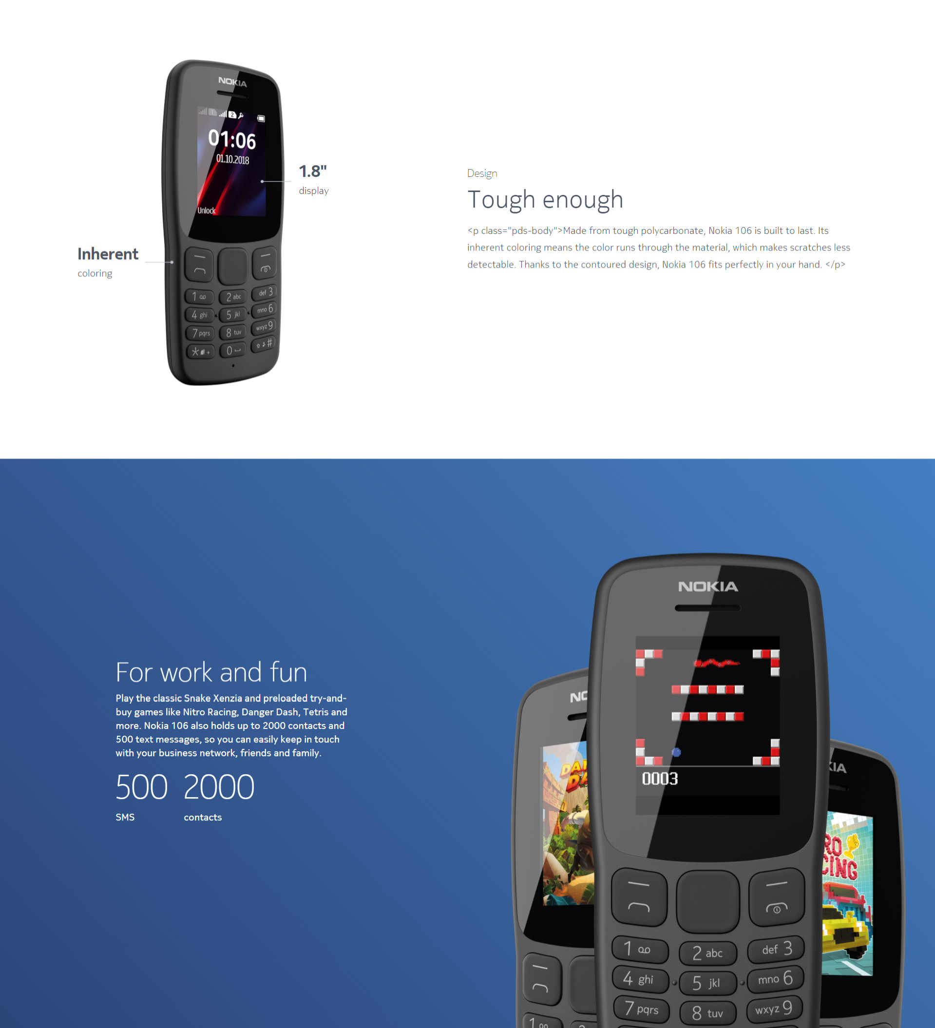 Nokia 106 (4MB RAM + 4MB ROM) Mobile Phone - Original 1 Year Warranty ...