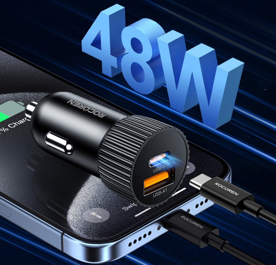 Rocoren Xuanwo Series 48W Car Charger (1C+1A) Malaysia - KTS