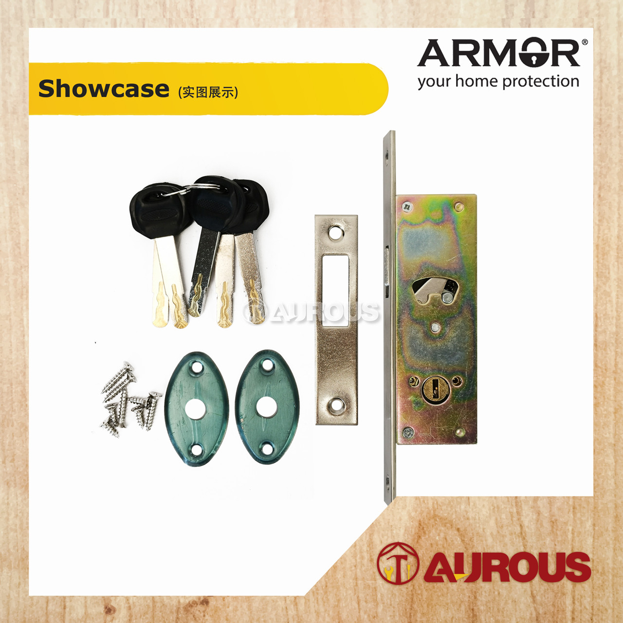 ARMOR STAINLESS STEEL SUS304 SINGLE MORTISE HOOK LOCK AML-H1683/SS ...