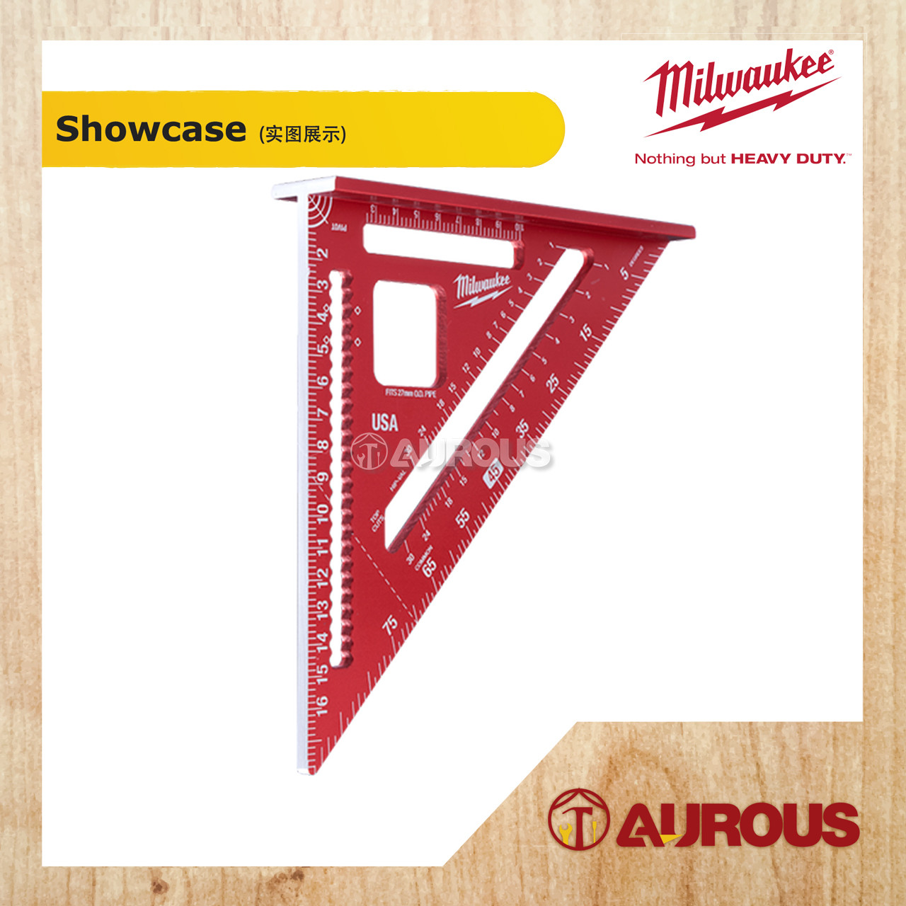 MILWAUKEE 7''/180MM METRIC RAFTER SQUARE RULER (MLSQ 170) - Aurous ...
