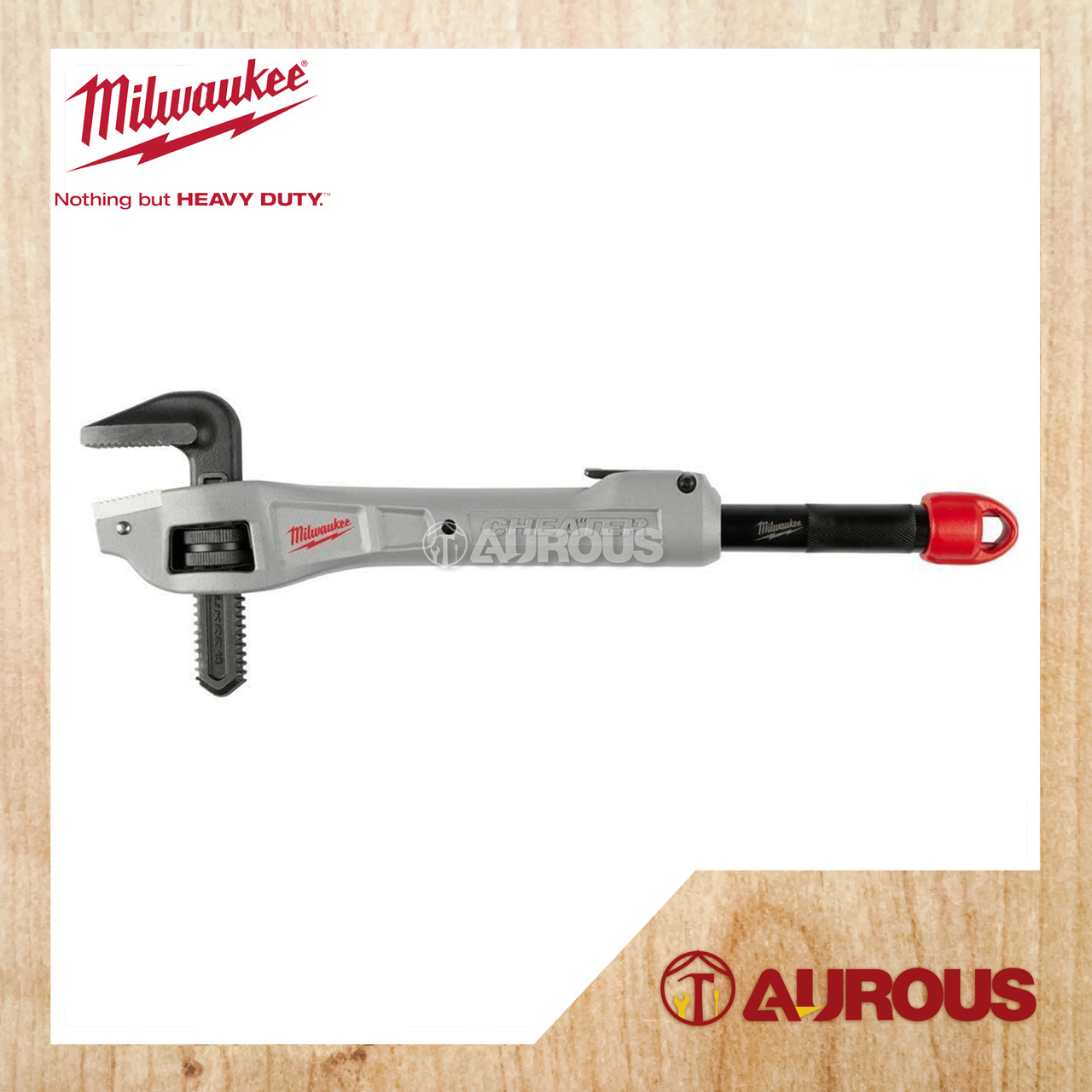 MILWAUKEE CHEATER ALUMINIUM OFFSET ADAPTABLE PIPE WRENCH (13 - 24'') 48-22-7322 - Aurous ...