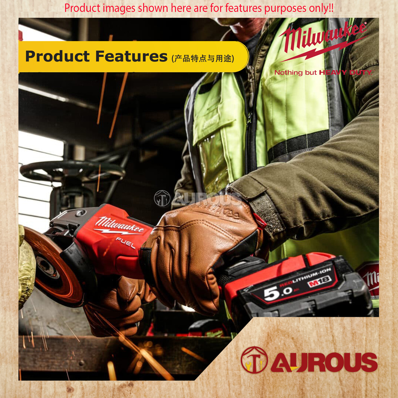 MILWAUKEE FUEL GEN II 4" (100MM) VARIABLE SPEED BRAKING ANGLE GRINDER ...