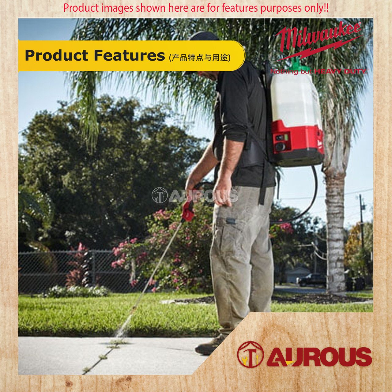 MILWAUKEE M18 SWITCH TANK 15 LITRE BACKPACK CHEMICAL SPRAYER WITH ...