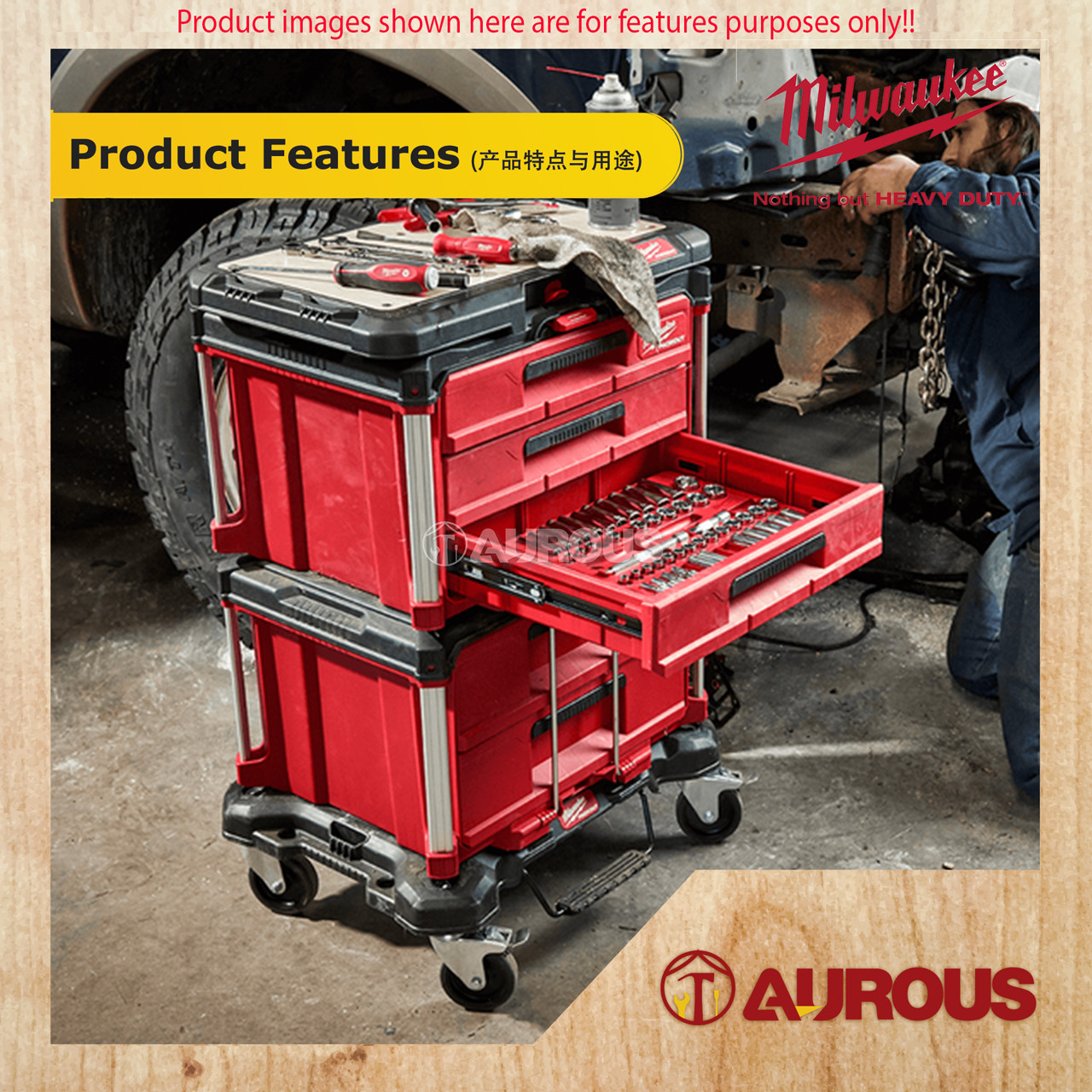 MILWAUKEE PACKOUT PORTABLE DRAWER SYSTEM (48-22-8410,48-22-8442,48-22 ...