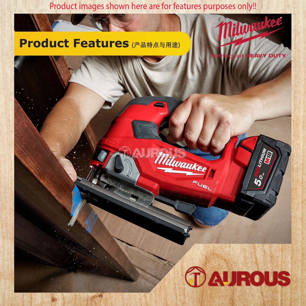 MILWAUKEE M18 FUEL CORDLESS TOP HANDLE JIGSAW M18 FJS-0X0 (BARE TOOL ...