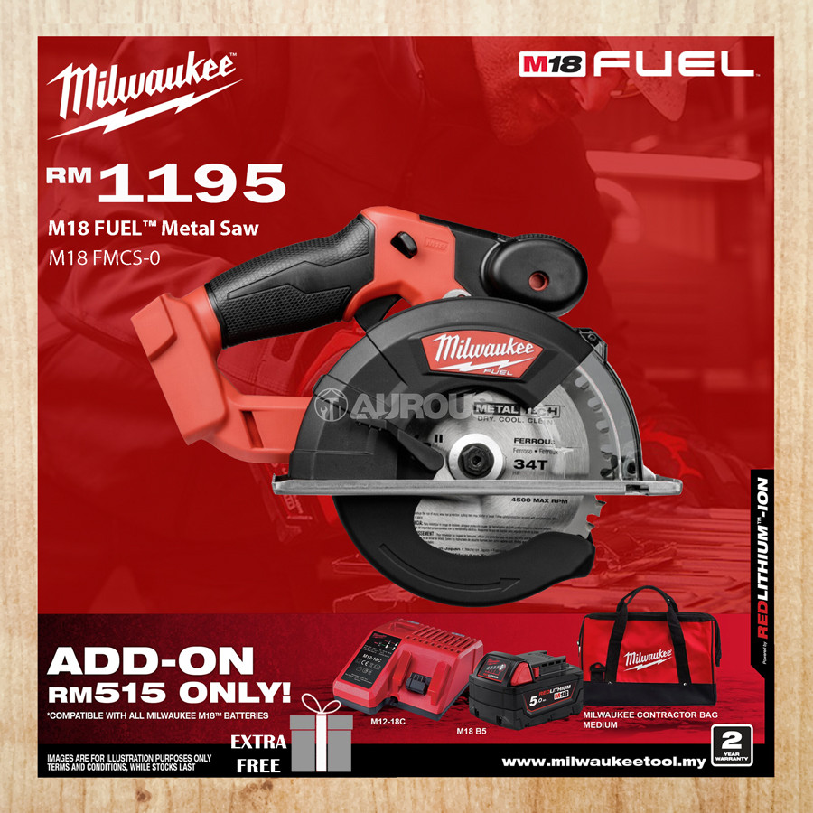 MILWAUKEE M18 FUEL METAL SAW (M18 FMCS-0X / M18 FMCS-501X) - Aurous ...