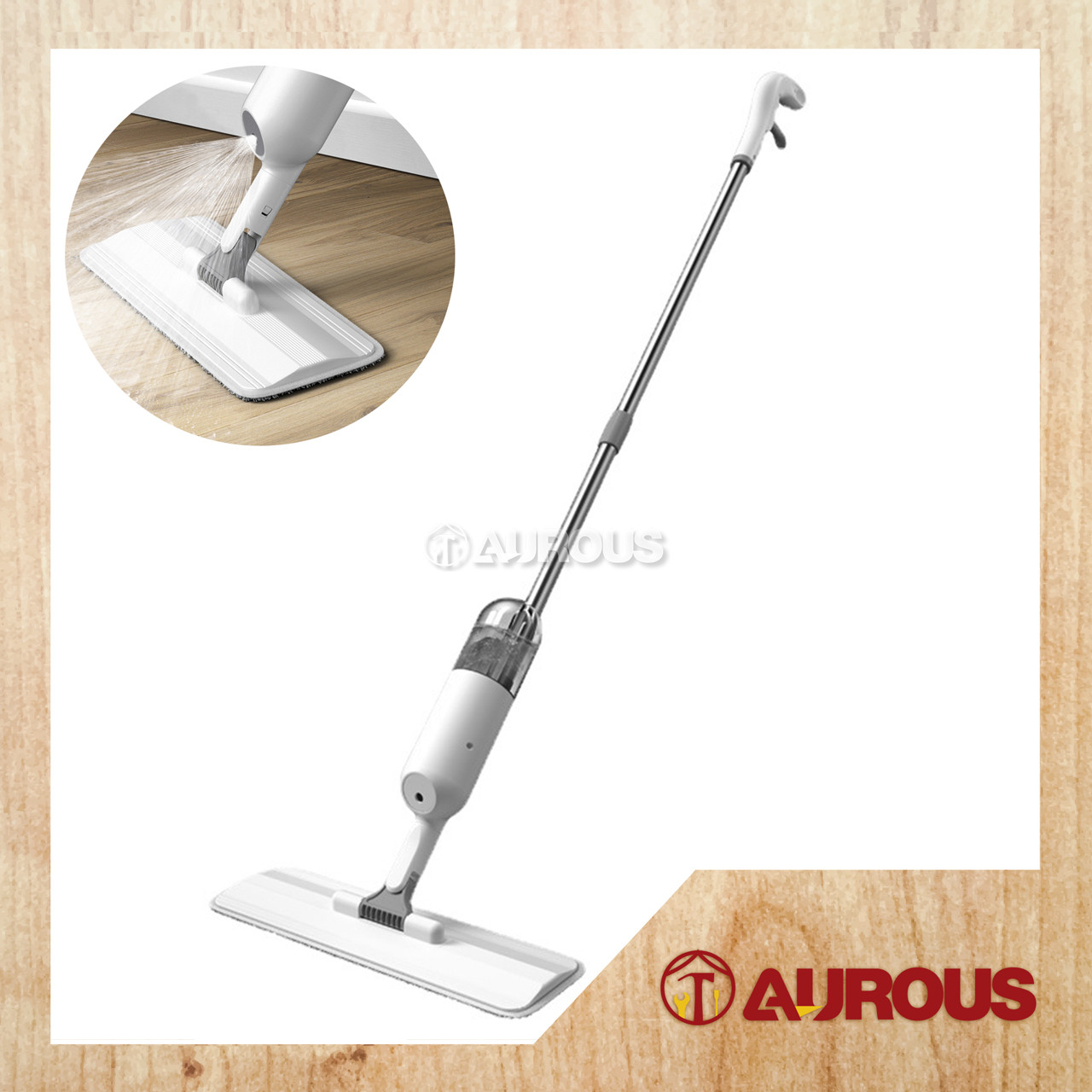 MICROFIBER CLOTH EASY WATER SPRAY MOP WET DRY 360º FLOOR MOP WITH TANK ...