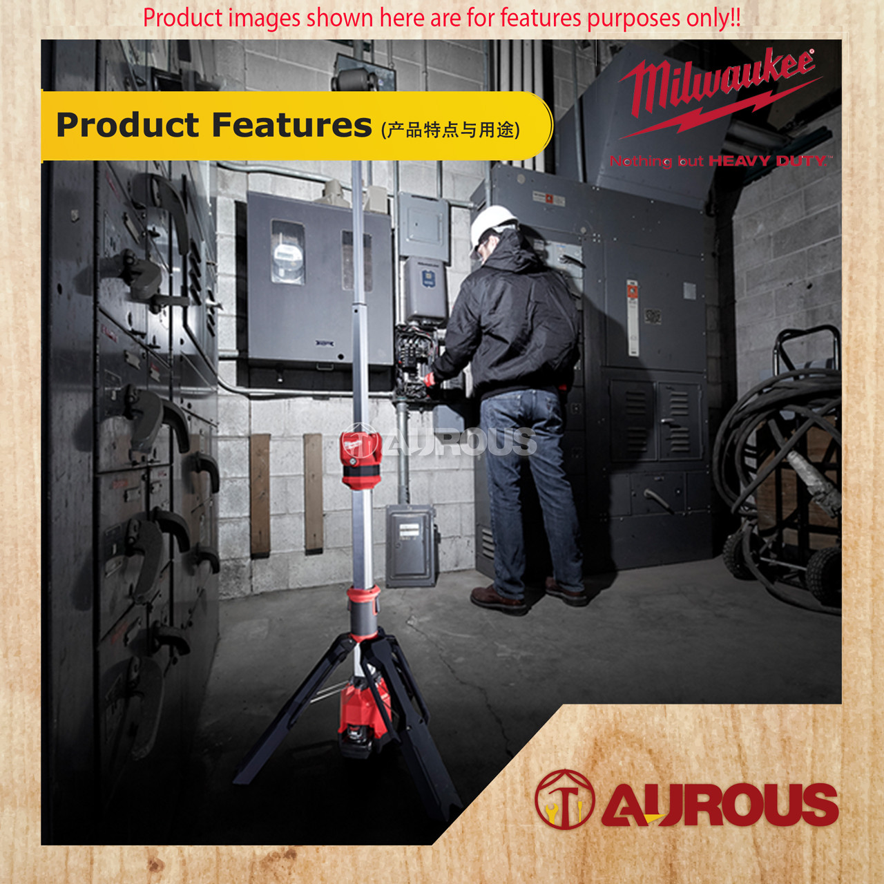 MILWAUKEE M12 LED STAND LIGHT M12 SAL-0 (BARE TOOL) - Aurous Hardware ...