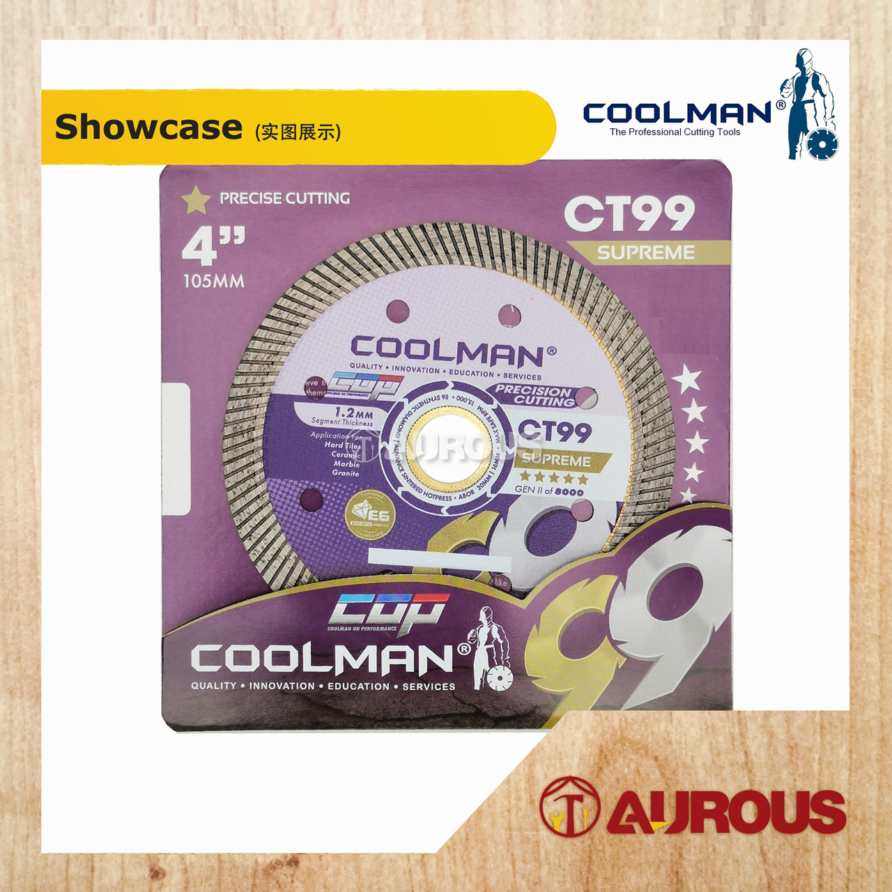 COOLMAN THIN TURBO SUPREME BLADE CUTTING DISC 4”/105MM (CT99) - Aurous ...