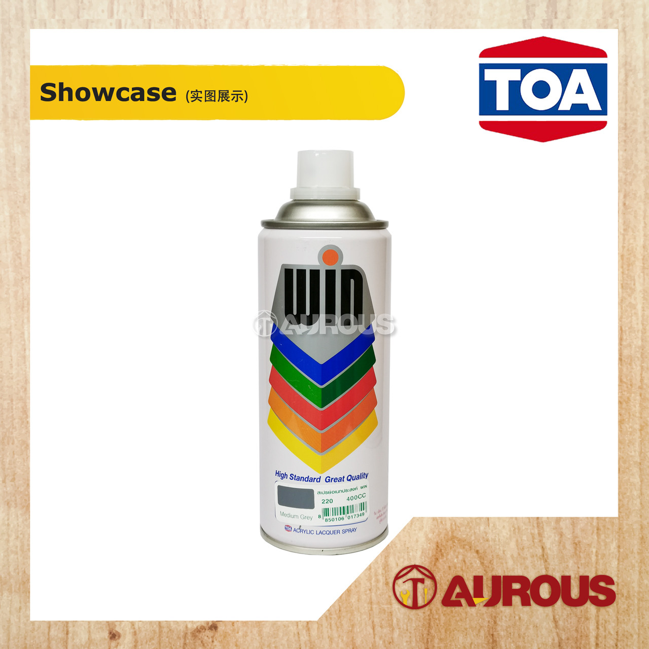 TOA WIN ACRYLIC LACQUER SPRAY PAINT ALL-PURPOSES STANDARD COLORS 400CC ...