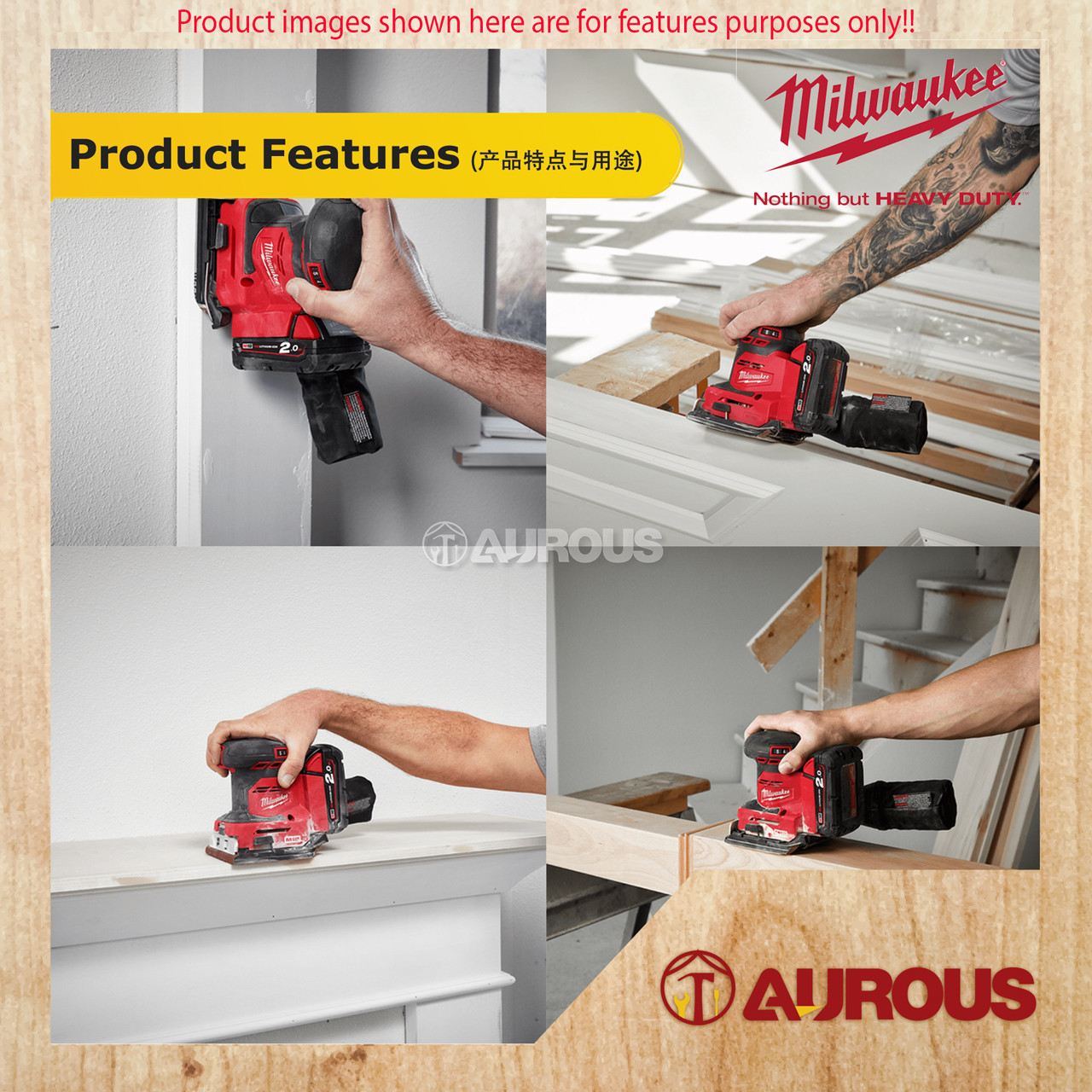 MILWAUKEE M18 1/4'' SHEET SANDER M18 BQSS-0 (BARE TOOL) - Aurous ...