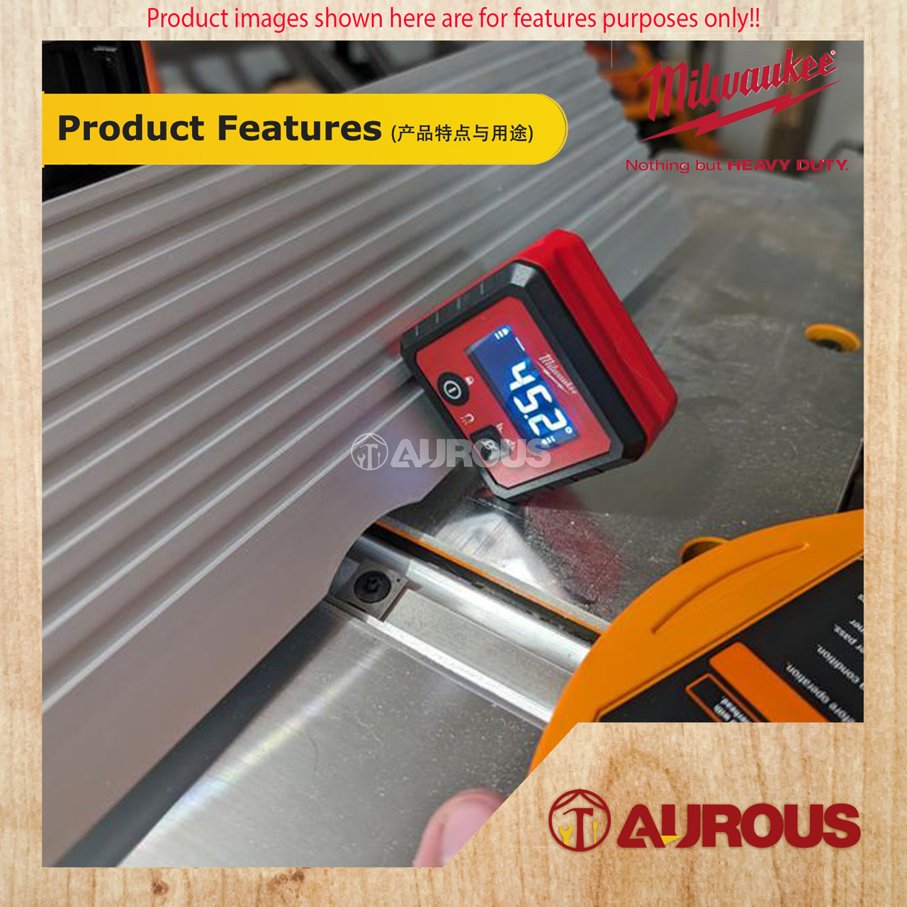 MILWAUKEE MAGNETIC DIGITAL ANGLE GAUGE TOOL (48-22-5602) - Aurous ...