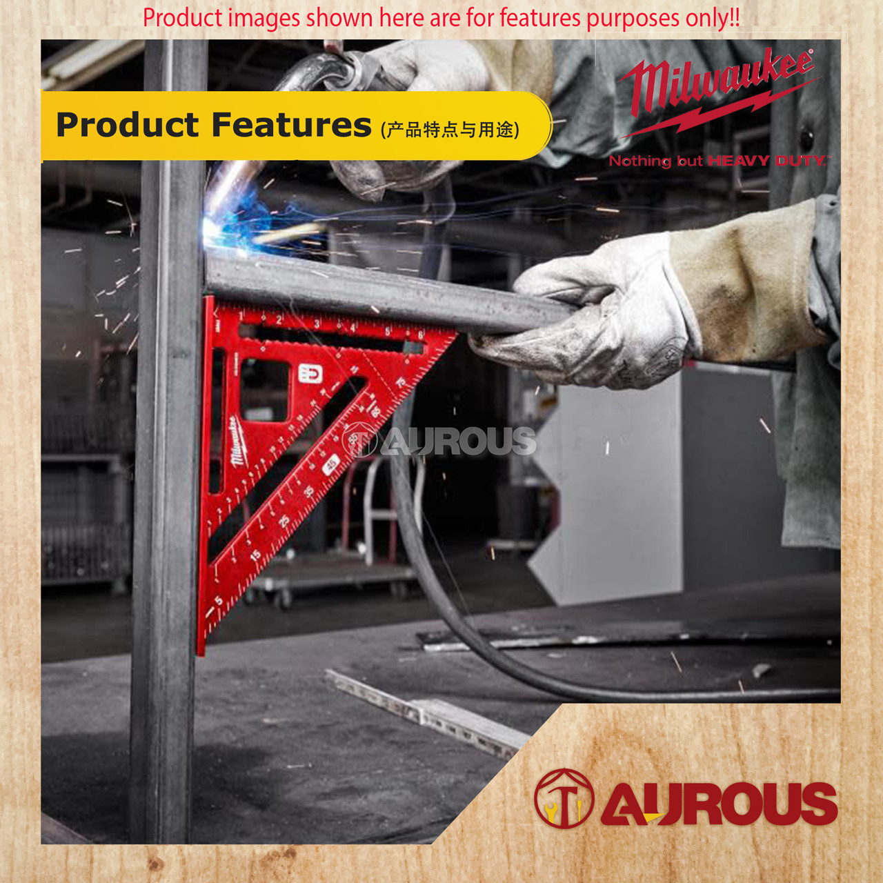 MILWAUKEE 7''/180MM METRIC RAFTER SQUARE RULER (MLSQ 170) - Aurous ...