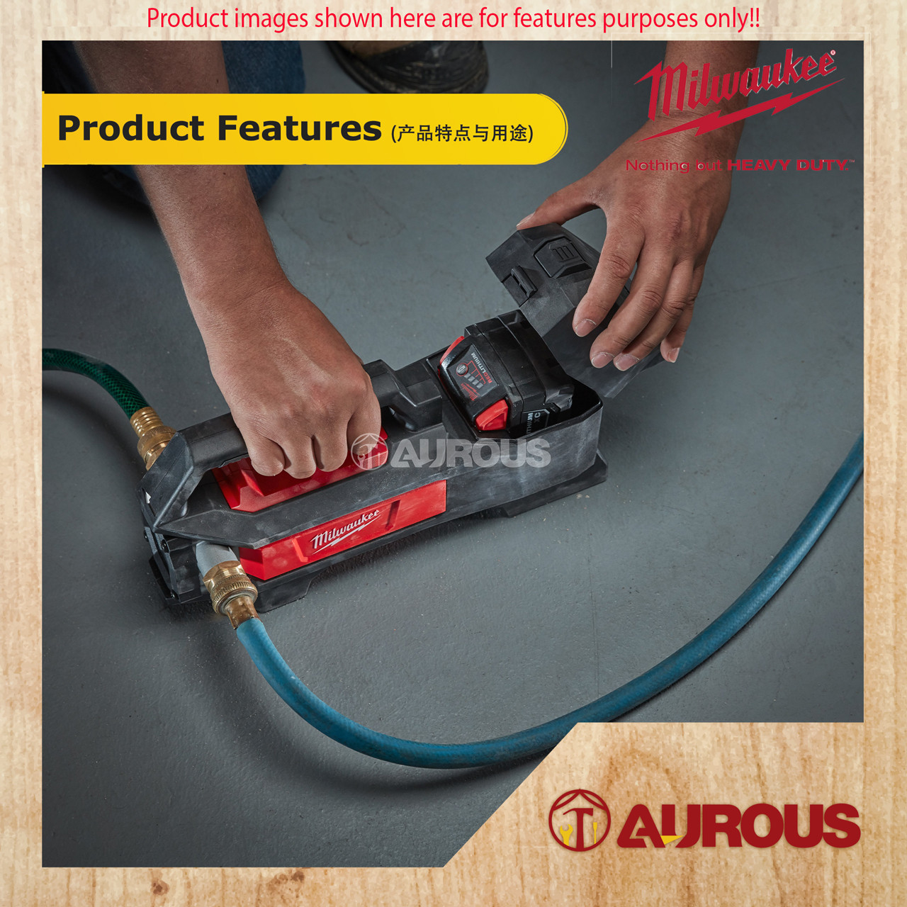 MILWAUKEE M18 WATER TRANSFER PUMP APJ 30 LITRE PER MINUTE M18 BTP-0 ...