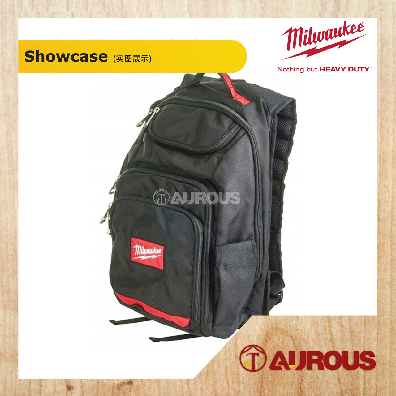 MILWAUKEE TRADESMAN BACKPACK JOBSITE BAG WITH 18 ORGANISER POCKETS ...