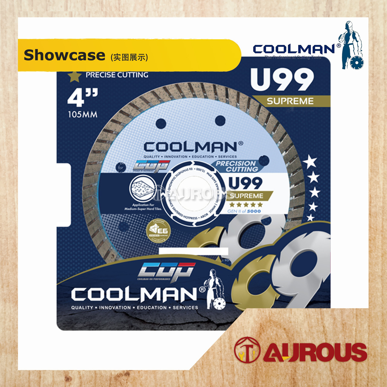COOLMAN THIN TURBO SUPREME BLADE CUTTING DISC 4”/105MM (U99) - Aurous ...