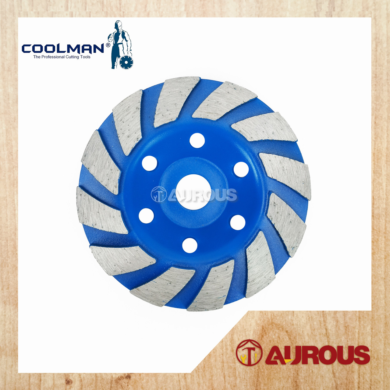COOLMAN DIAMOND DISC SLANT SEGMENTED GRINDING CUP WHEEL 4''/100MM ...