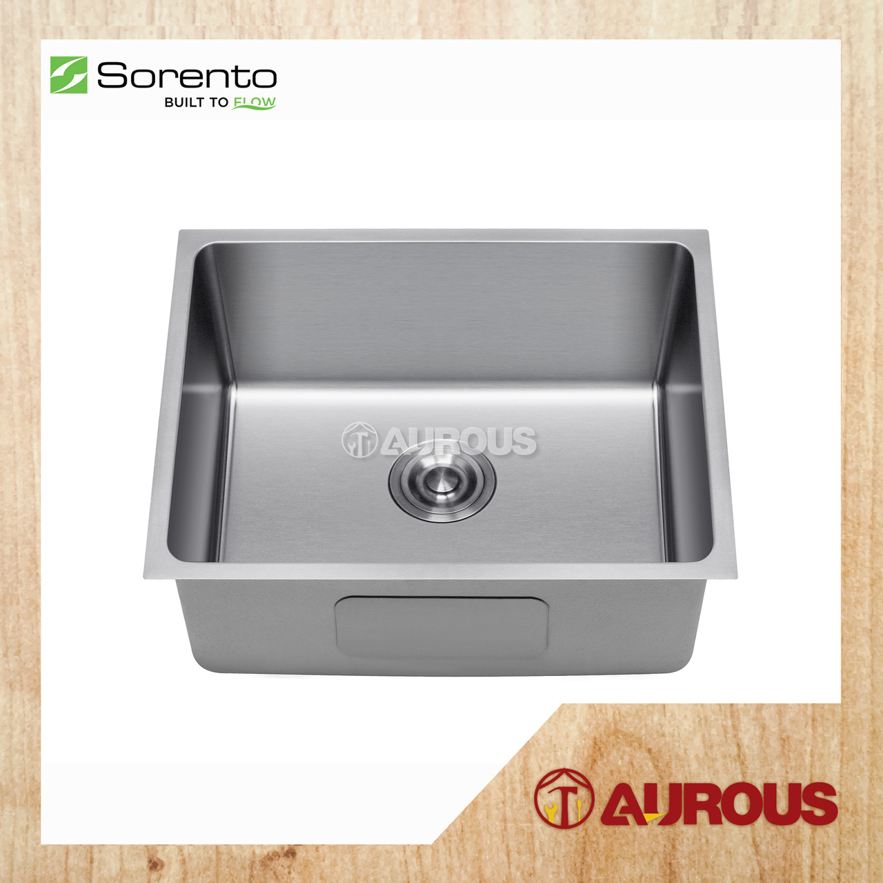 SORENTO STAINLESS STEEL 304 UNDERMOUNT KITCHEN SINK SINGLE BOWL L540 x ...