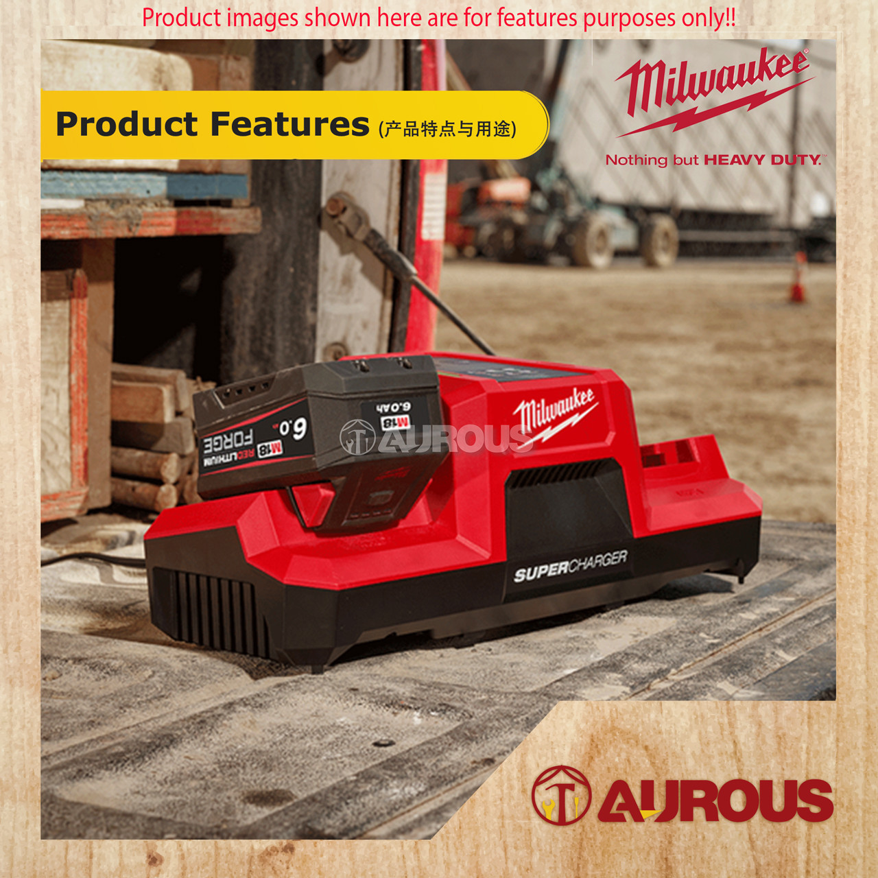 MILWAUKEE M18 RED LITHIUM FORGE 6.0Ah BATTERY M18 FB6 ASIA - Aurous ...