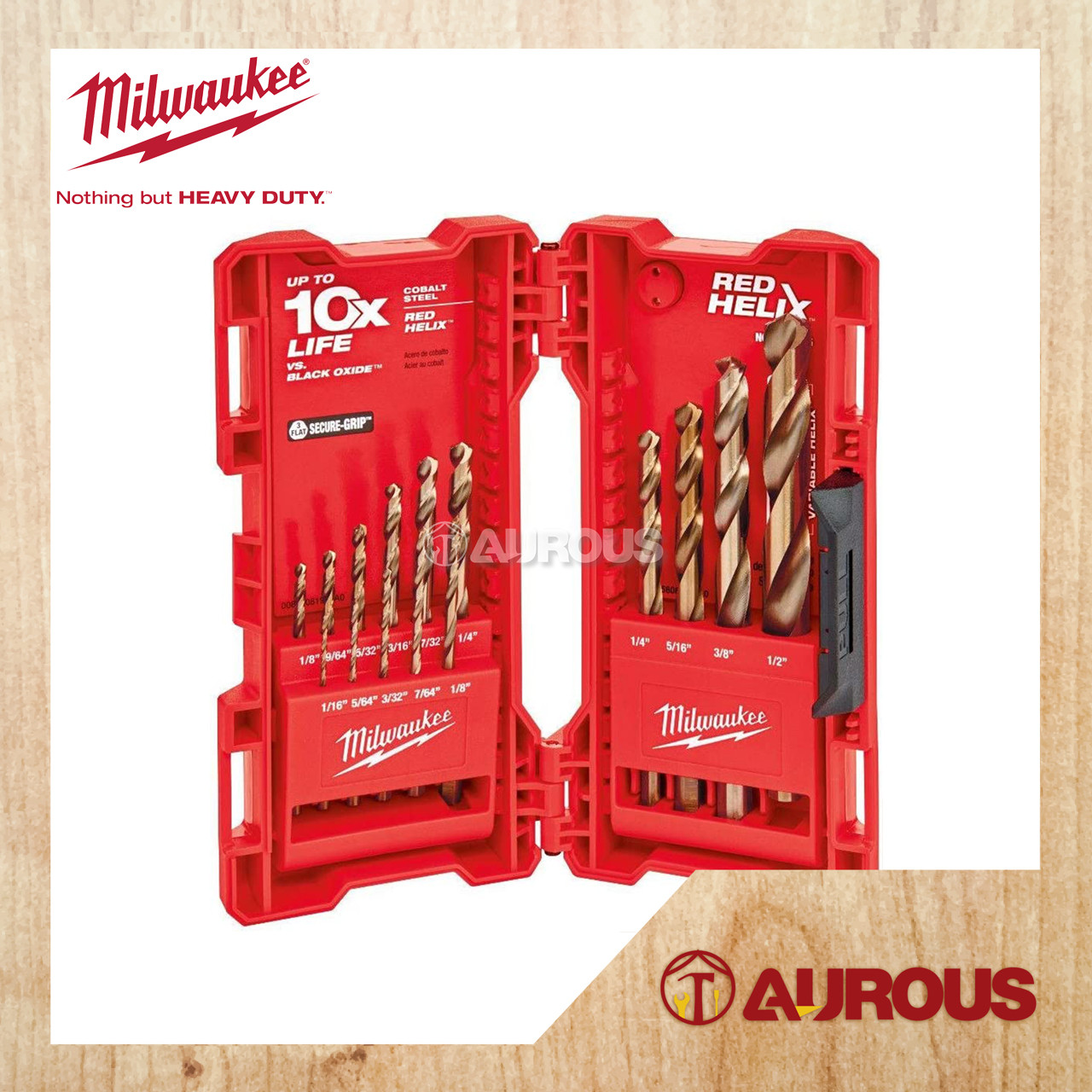 MILWAUKEE 15PC COBALT RED HELIX DRILL BIT SET (48-89-2331) - Aurous ...