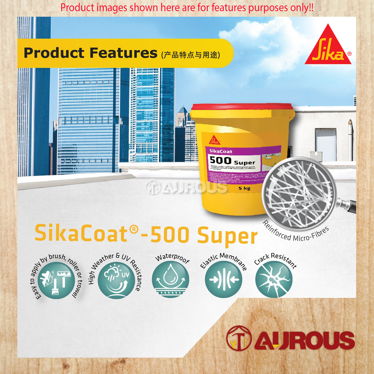 SIKA SIKACOAT 500 SUPER WATERPROOF LIQUID MEMBRANE COATING WITH ...
