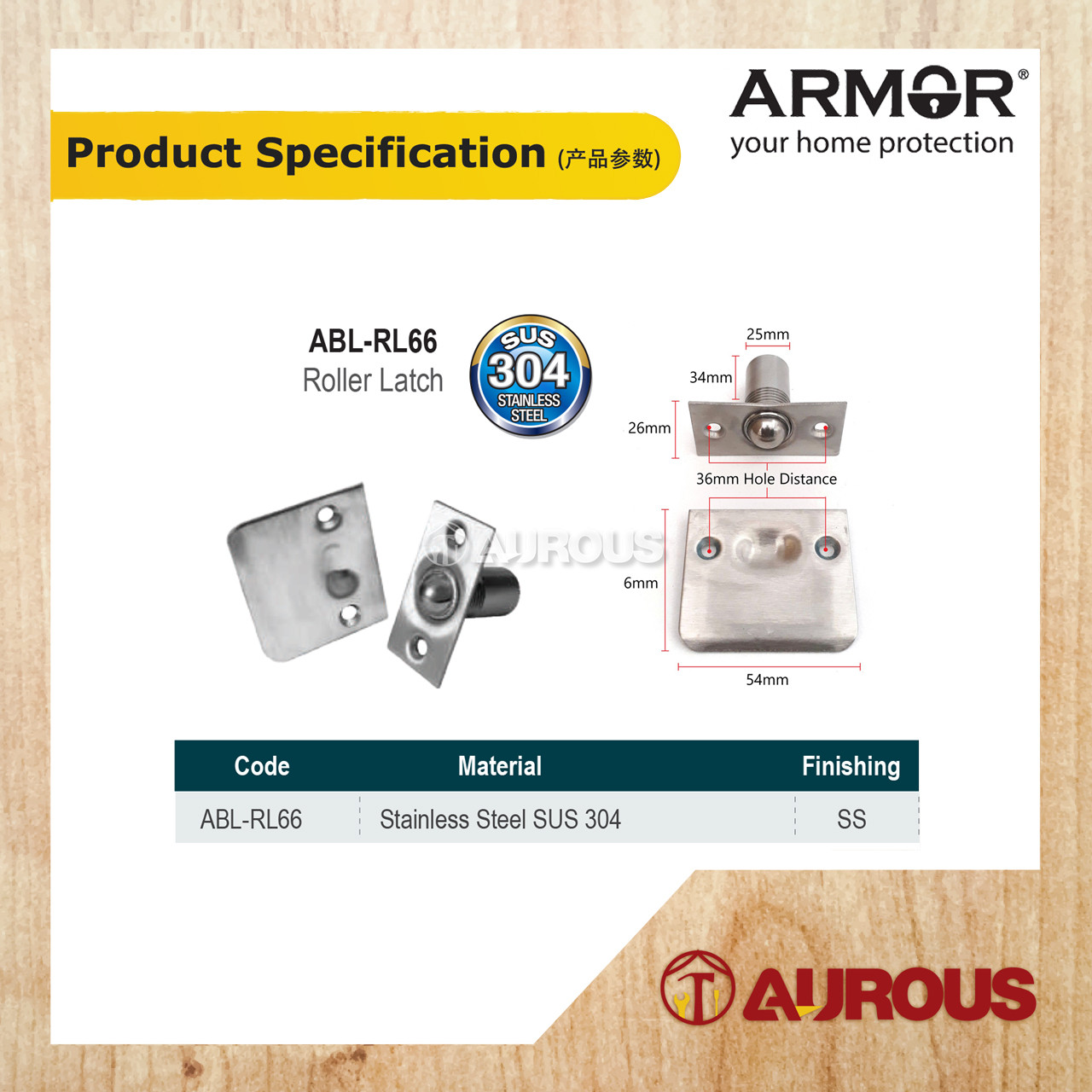 ARMOR STAINLESS STEEL SUS304 ROLLER BALL CATCH LOCK FOR HOUSE DOOR LOCK ...