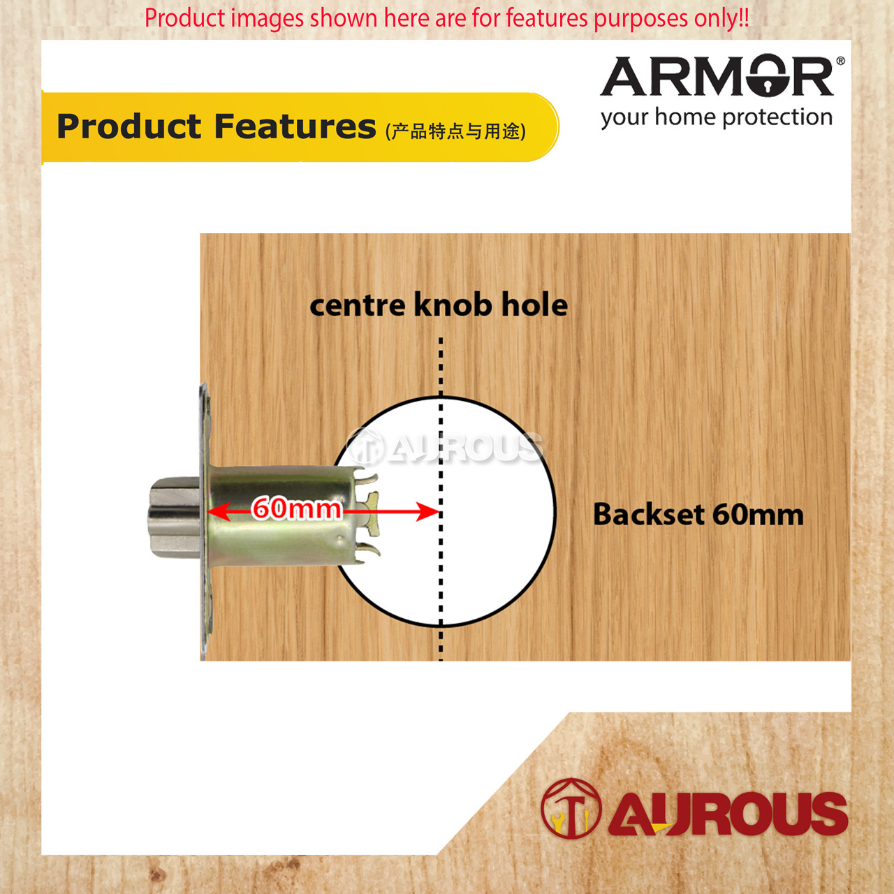 ARMOR PRIVACY CYLINDRICAL DOOR LATCH (ABL-C60/SS/ET) - Aurous | Tick ...