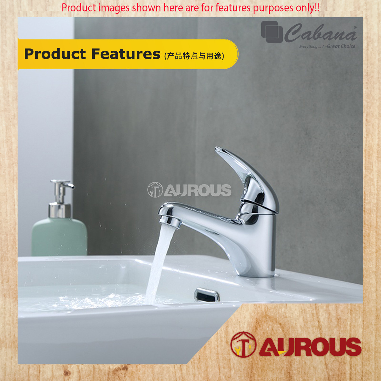 CABANA BATHROOM TOILET BRASS BASIN COLD TAP WATER TAP BASIN FAUCET ...