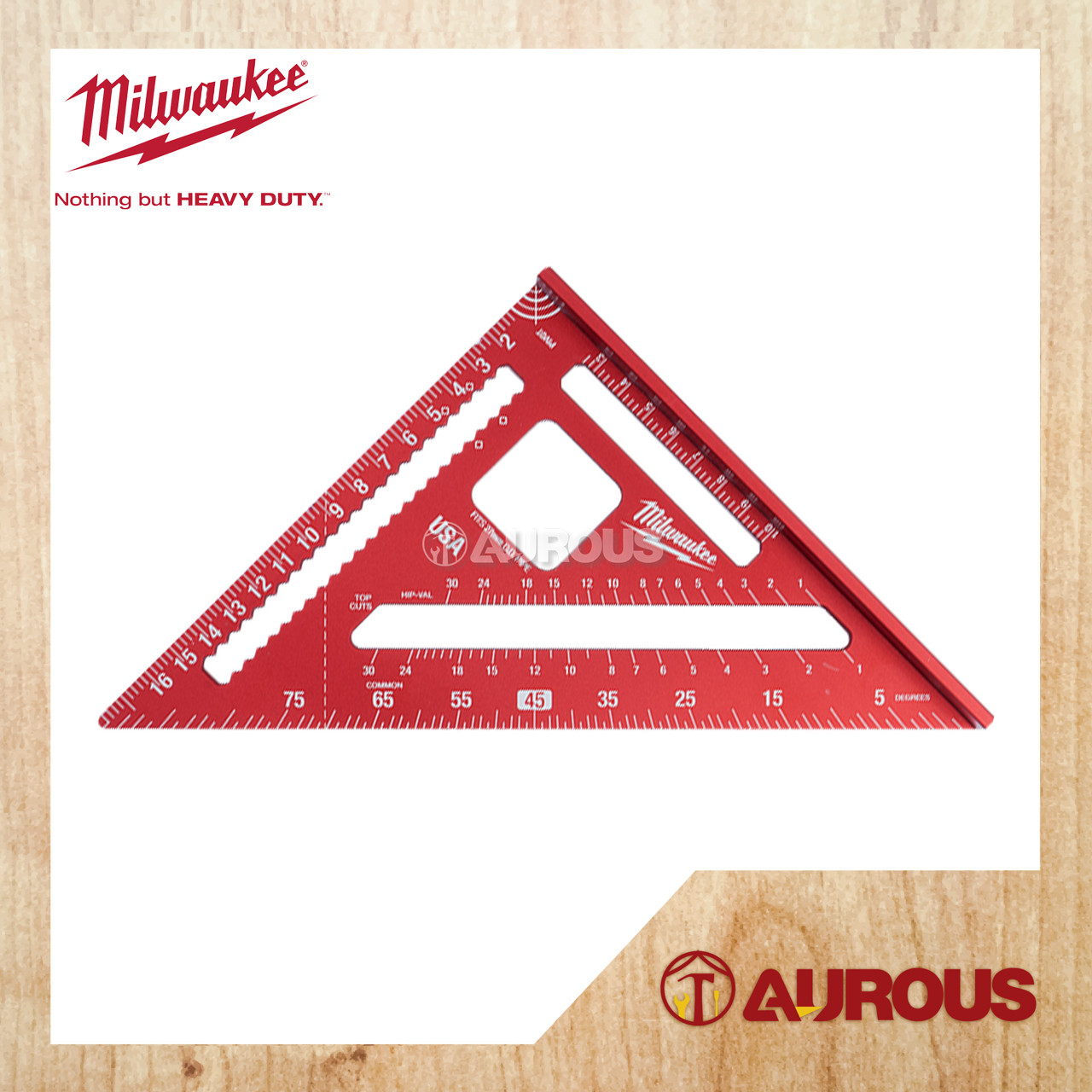 MILWAUKEE 7''/180MM METRIC RAFTER SQUARE RULER (MLSQ 170) - Aurous ...