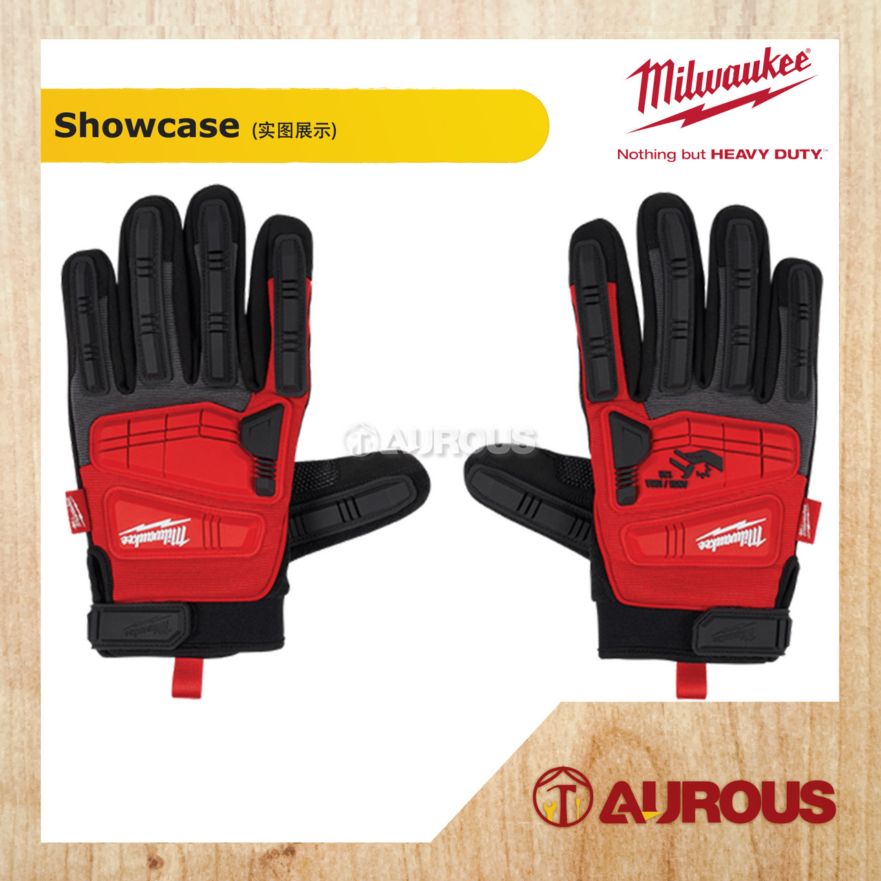 MILWAUKEE HEAVY DUTY IMPACT RESISTANT DEMOLITION GLOVES (S) 48-22-8750 ...