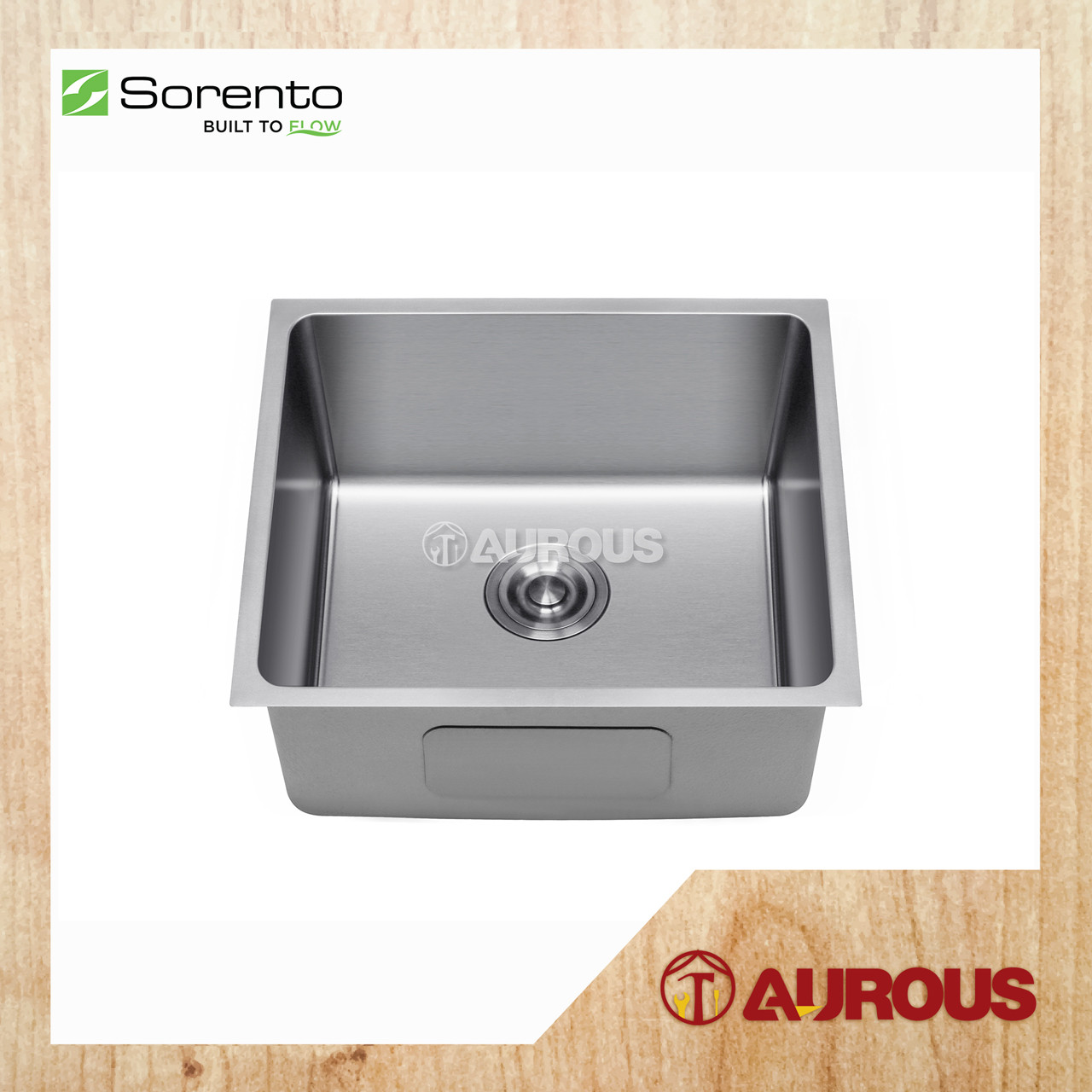 SORENTO STAINLESS STEEL 304 UNDERMOUNT KITCHEN SINK SINGLE BOWL L440 x ...