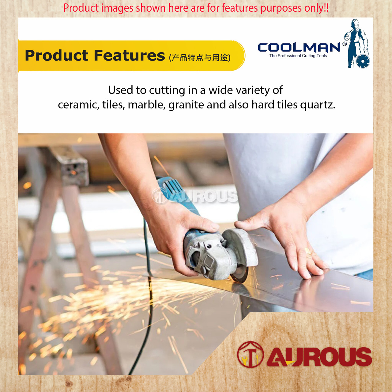 COOLMAN VACUUM BRAZED BLADE MULTIPURPOSE CUTTING DISC 3''/76MM (VBT ...