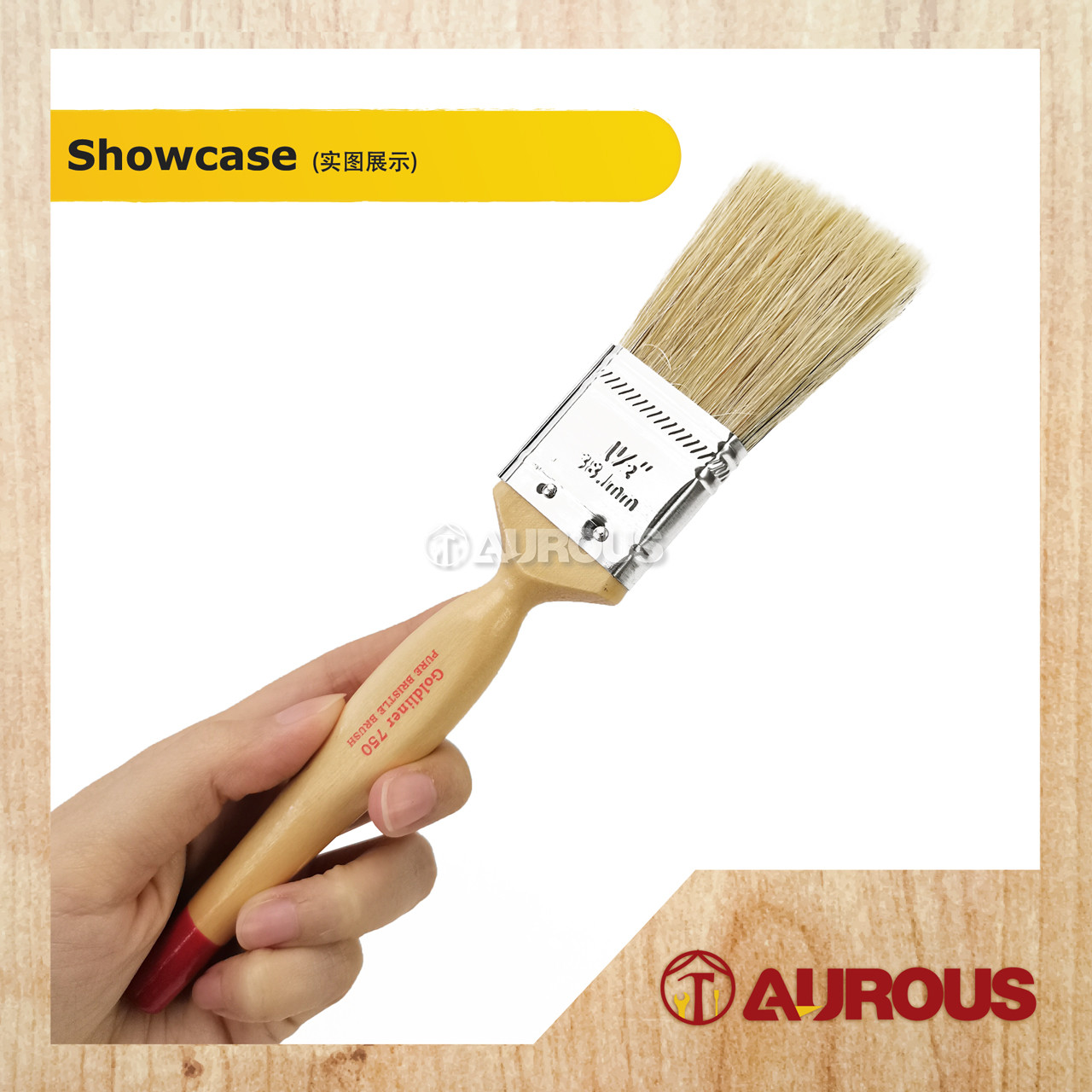 WOODEN HANDLE PAINT BRUSH 750 / BERUS NON-HALAL (1'' , 1 1/2'' , 2 ...
