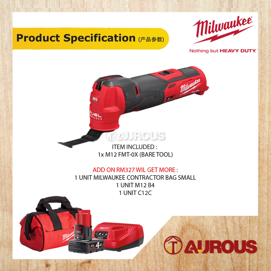 MILWAUKEE M12 FUEL MULTI-TOOL WITH ACCESSORIES INCLUDED (M12 FMT-0X ...