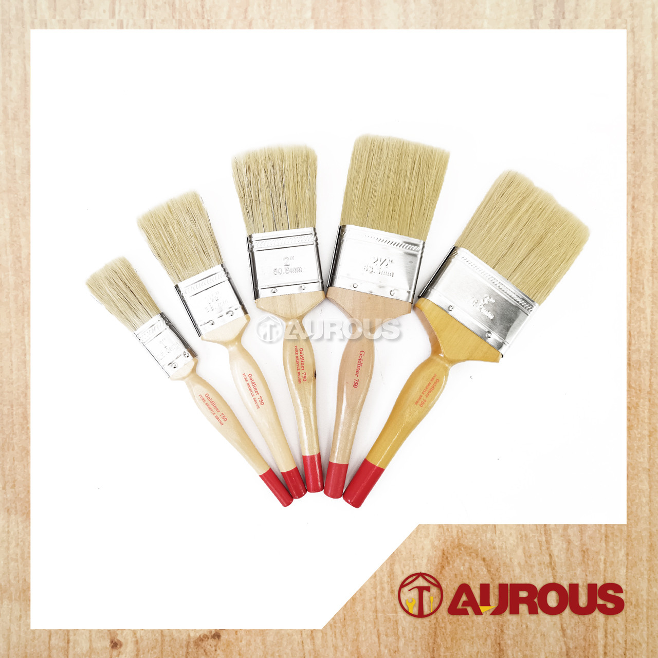 WOODEN HANDLE PAINT BRUSH 750 / BERUS NON-HALAL (1'' , 1 1/2'' , 2 ...