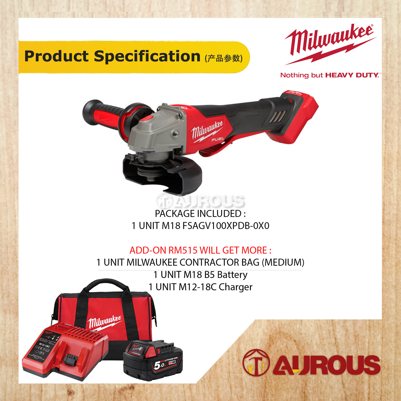 MILWAUKEE FUEL GEN II 4" (100MM) VARIABLE SPEED BRAKING ANGLE GRINDER ...