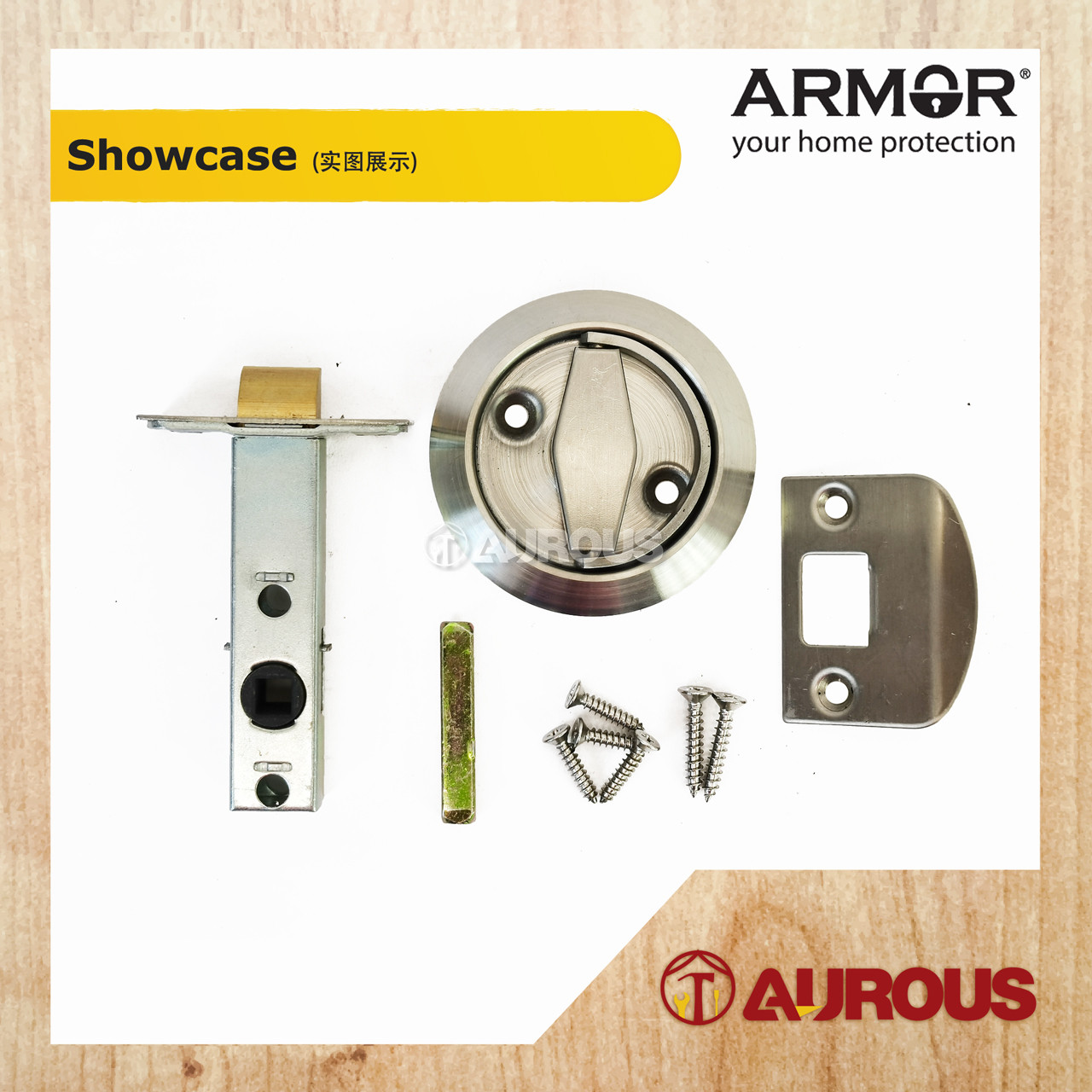 ARMOR STAINLESS STEEL SUS304 FLUSH PULL RING DOOR HANDLE WITH LATCH ...