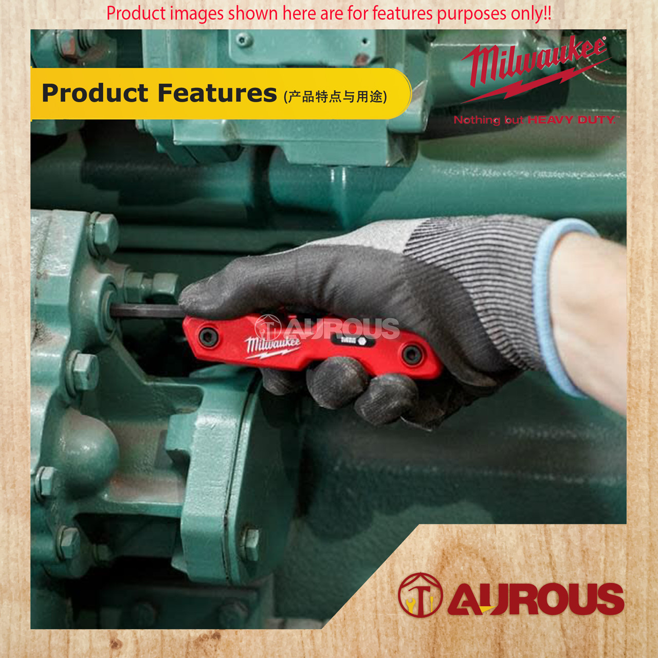 MILWAUKEE 8-KEY FOLDING HEX KEY ALLEN KEY SET - METRIC 1.5MM TO 8MM 48 ...