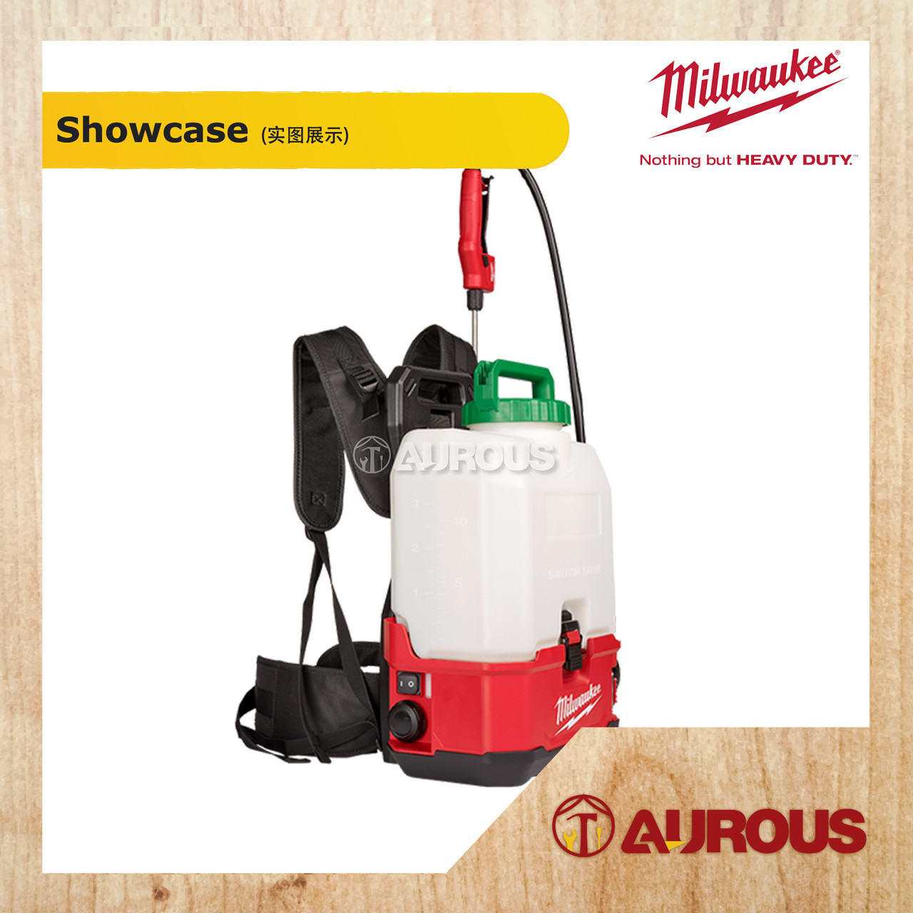 MILWAUKEE M18 SWITCH TANK 15 LITRE BACKPACK CHEMICAL SPRAYER WITH ...