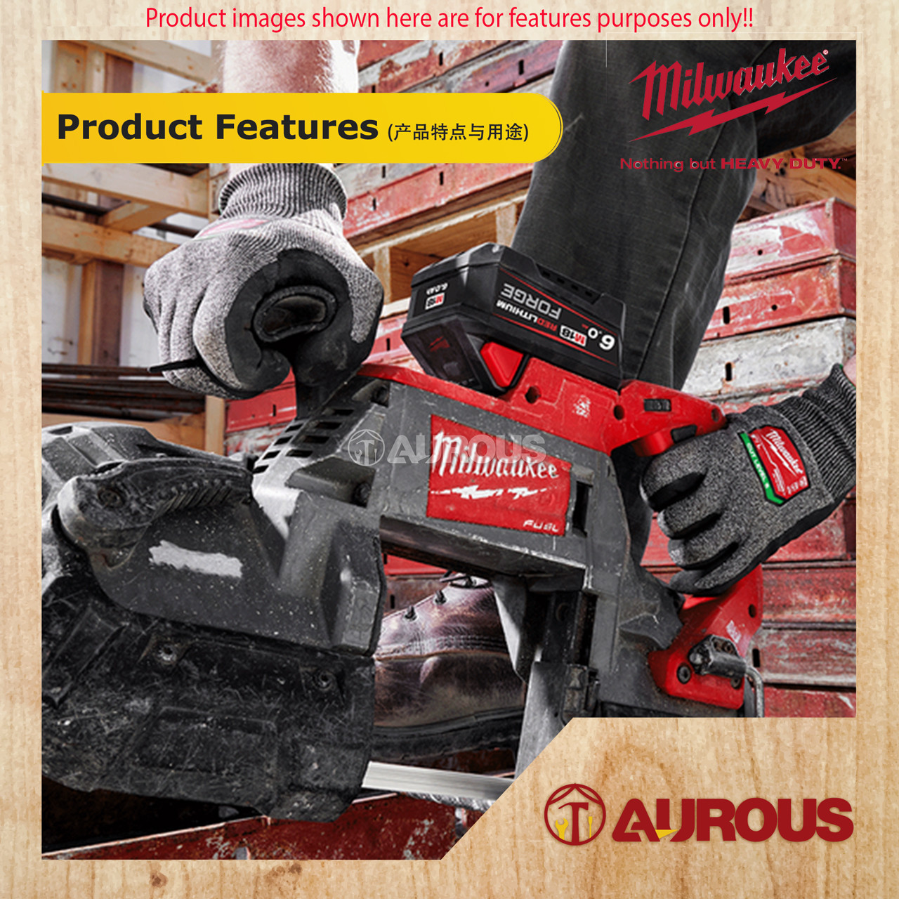 MILWAUKEE M18 RED LITHIUM FORGE 6.0Ah BATTERY M18 FB6 ASIA - Aurous ...