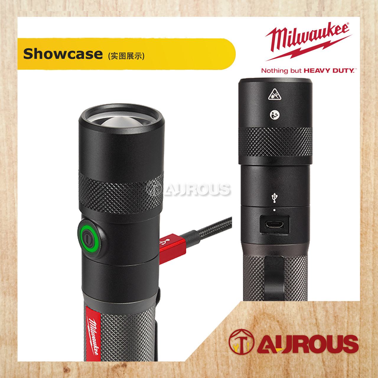 MILWAUKEE L4 TMLED-301 ASIA USB 1100 LUMENS TWIST FOCUS FLASHLIGHT - Aurous Hardware Online Store