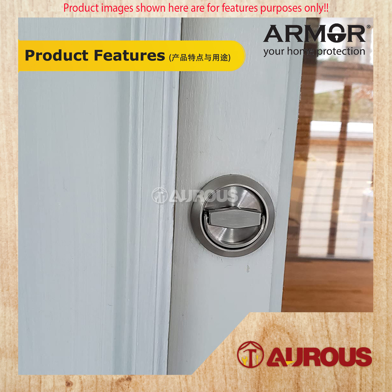 ARMOR STAINLESS STEEL SUS304 FLUSH PULL RING DOOR HANDLE (AFP-700/SS ...