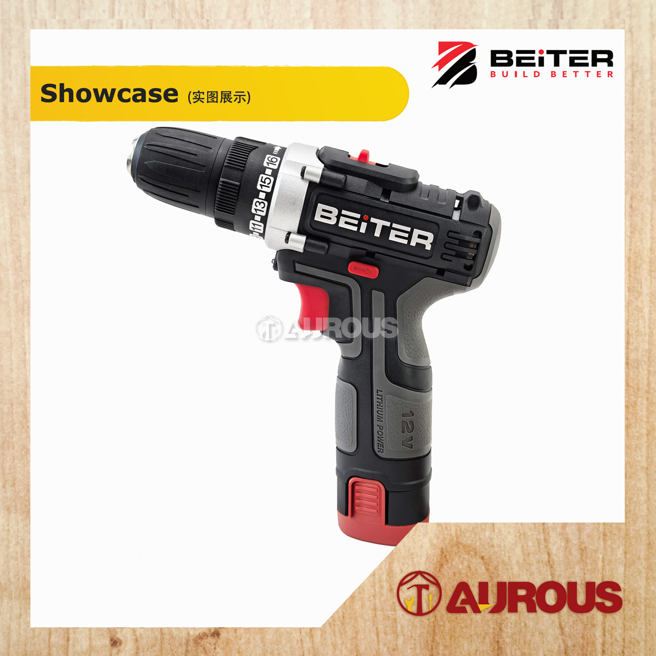 BEITER 12V CORDLESS DRIVER DRILL 1.5AH BT420-12V (FULL SET WITH 2 ...