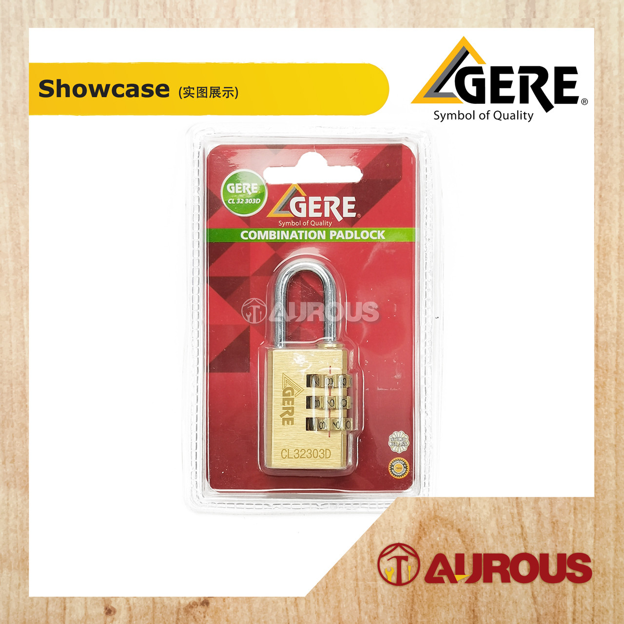 GERE COMBINATION PADLOCK (CL32303D / CL32404D / CL32504D) - Aurous Hardware Online Store