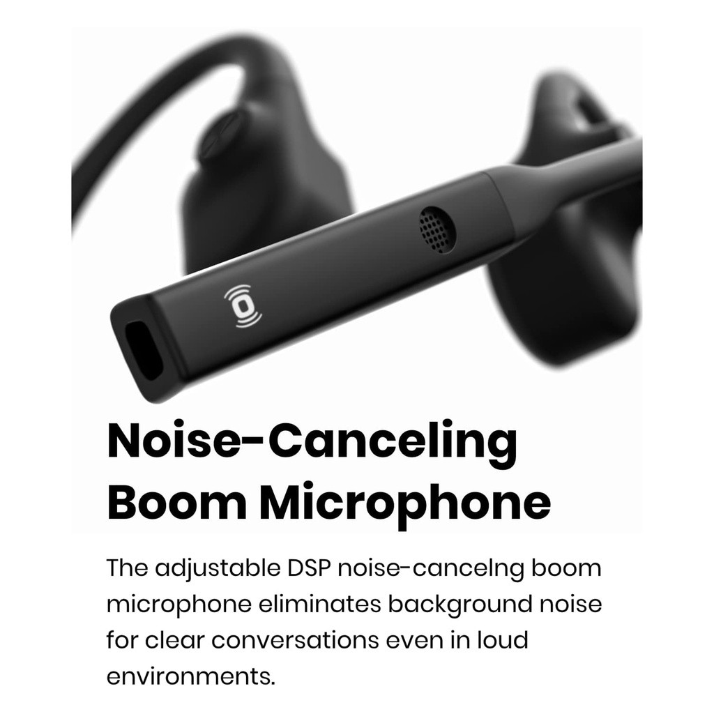 SHOKZ OpenComm UC | Bone Conduction Open-Ear Stereo Bluetooth Headset With Noise-Canceling Boom ...