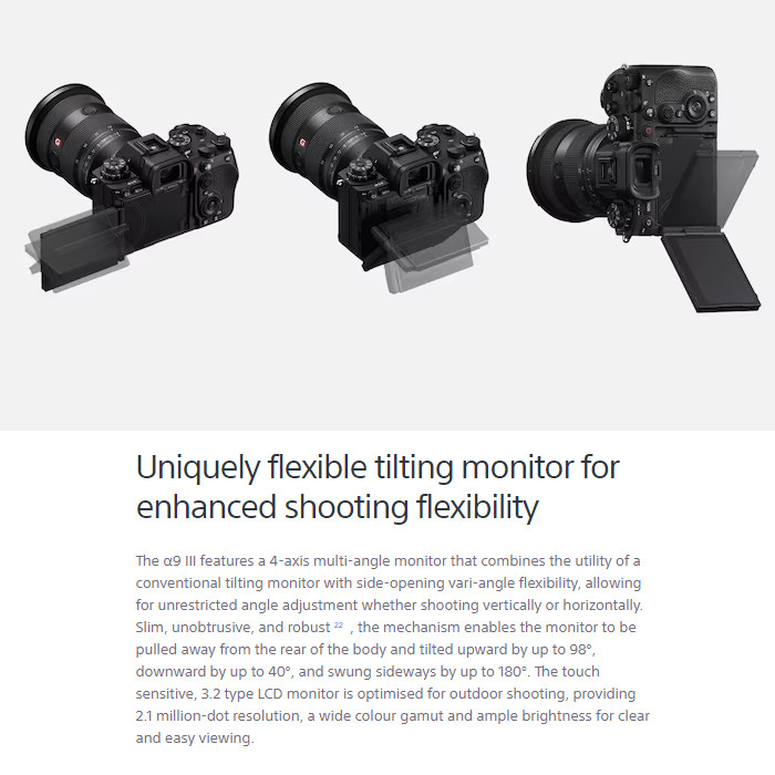 Sony ILCE-9M3 / α9 III Full Frame Mirrorless Camera with global shutter ...