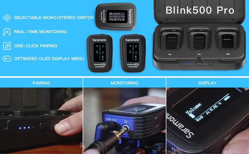 Saramonic Blink500 Pro B2 (TX+TX+RX) Wireless Microphone System - MSL Digital Online Store