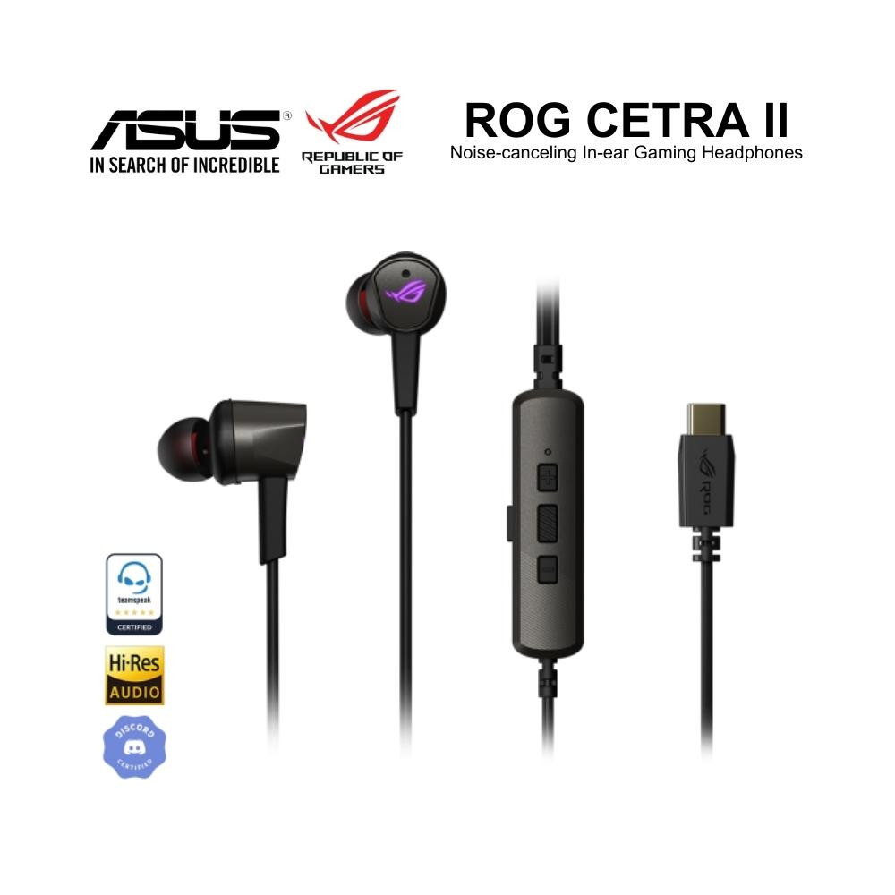 ASUS ROG CETRA II Noise-canceling In-ear Gaming Headphones with Noise ...
